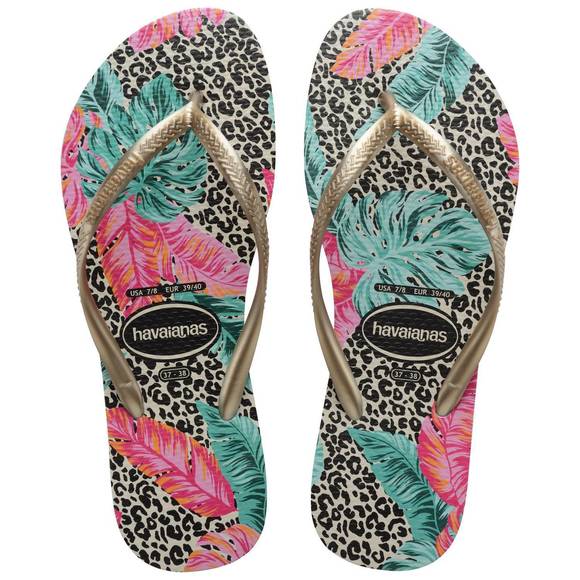 Havaianas | Shoes | New Havaianas Animal Palm Leaf Slim Flip Flops In ...